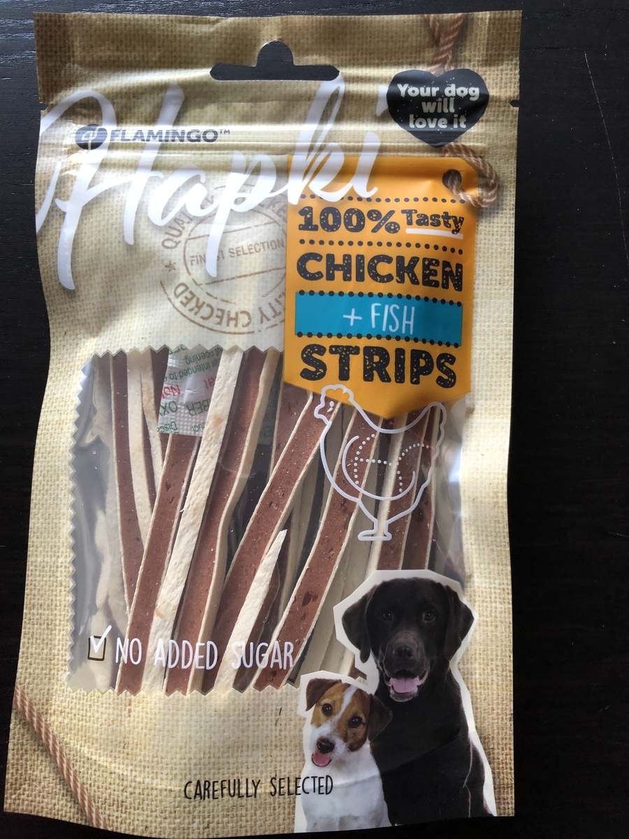 Flamingo Hapki Chicken + Fish Strips, 85gr, kip en vis - Monikado